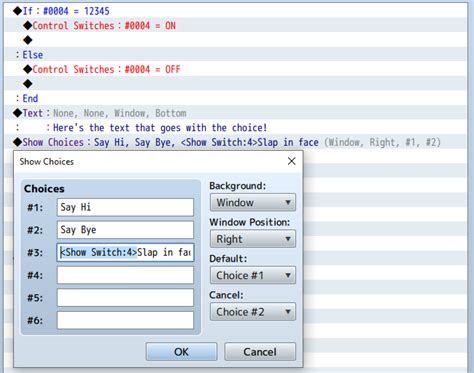 Conditional Choices In Rpg Maker Mz Rpg Maker Forums