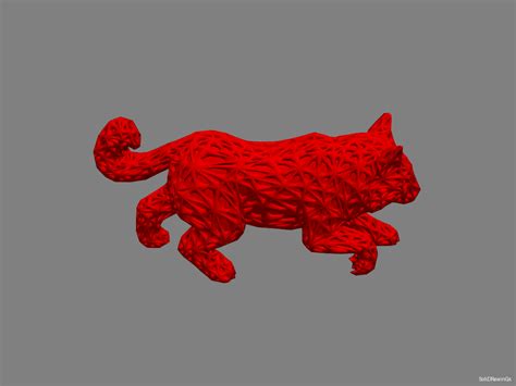 Stl File Chaotic Cat Sculpture Voronoi Style Spider Web Lowpoly Perfect Design Easy