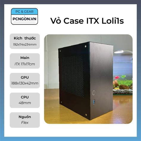 Vỏ Case Máy Tính Mini Itx Alla U1 Nhỏ Gọn Đen Pcngon