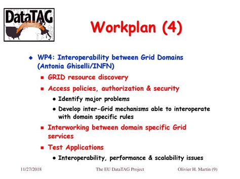 The EU DataTAG Project Olivier H Martin CERN IT Division Ppt Download