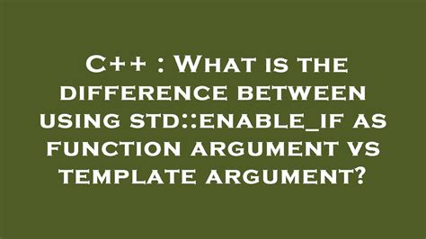 C What Is The Difference Between Using Stdenableif As Function