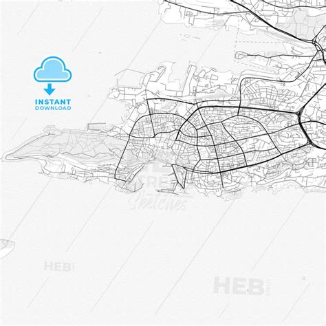Vector Pdf Map Of Split Croatia Hebstreits