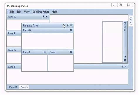 docking pane features tour codejock