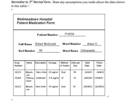 Solved Normalise To 3rd Normal Form State Any Assumptions