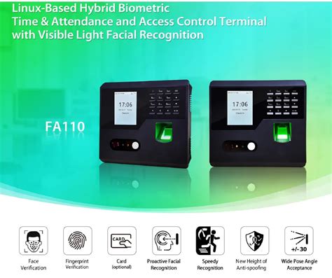 Biometric Face Recognition Fingerprint Access Control Time Attendance Attendance Machine With