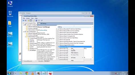 how to disable enable task manager youtube