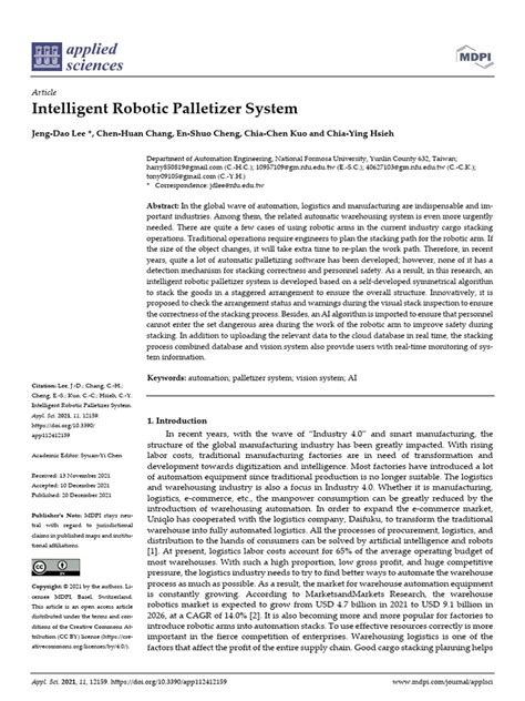 Intelligentroboticpalletizersystem Pdf Warehouse Robotics Intelligentroboticpalletizersystem Pdf Warehouse Robotics