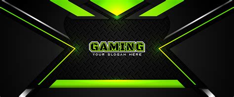 금속 기술 개념미래 녹색 추상적 게임 배너 디자인 템플릿 벡터 일러스트레이션 3차원 형태에 대한 스톡 벡터 아트 및 기타 이미지