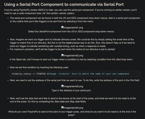 Missing Images In Documentation On New Component Serial Port Other PsychoPy