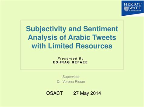 ppt subjectivity and sentiment analysis of arabic tweets with limited