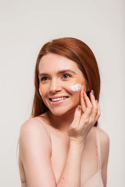 Premium Photo Happy Beautiful Young Redhead Woman With A Cute Smile