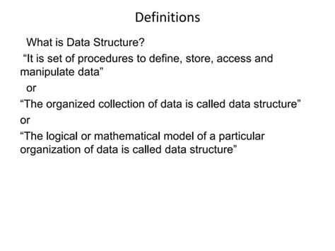 Introduction To Data Structure Pptx