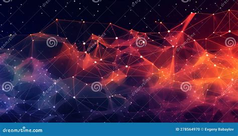 Abstract Plexus Blue Geometry Plexus Background Digital Technology