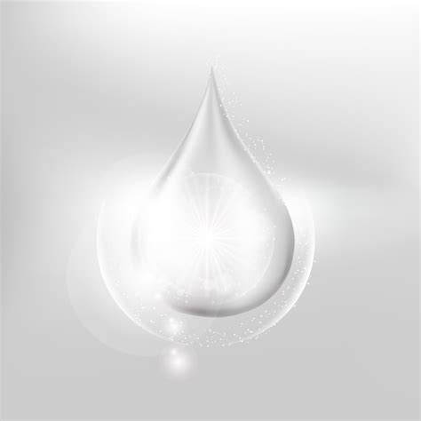Premium Vector White Serum Drop For Beauty And Cosmetic Concept