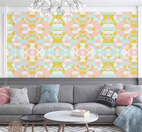 Patchwork Abstract Wallpaper Tenstickers