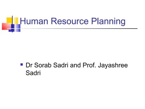 Manpower Planning Process Ppt