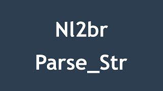 PHP In Arabic String Functions Nl br Parse Str كورسات بالعربي