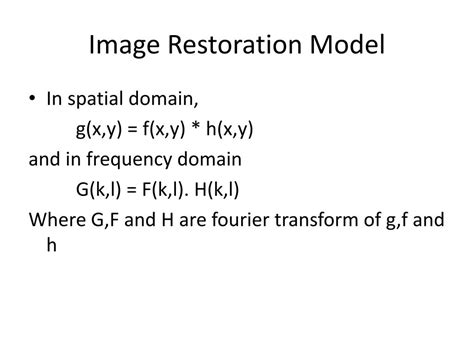 PPT Image Restoration And Denoising PowerPoint Presentation Free
