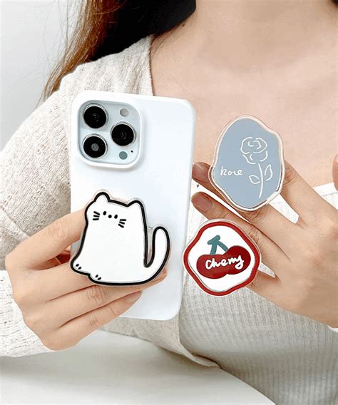 고양이 거울 체리 장미 미러 맥세이프 스마트톡 에이블리