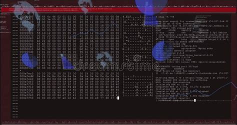 Displaying Hexadecimal Code And System Information On Abstract Blue Displaying Hexadecimal Code And System Information On Abstract Blue