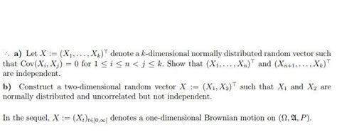 Solved A Let X X Xx Denote A K Dimensional Chegg