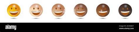 3d Set Smiles 3d Stylized Vector Icon Smiling Emoticon Character