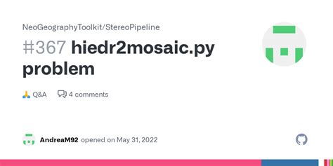 Hiedr2mosaicpy Problem · Neogeographytoolkit Stereopipeline