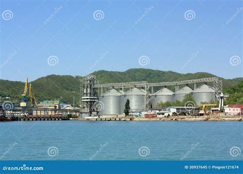Cargo Terminal Of Seaport Stock Image Image Of Commerce 30937645