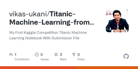 GitHub Vikas Ukani Titanic Machine Learning From Disaster Code My First Kaggle Competition
