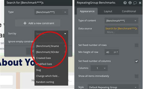 Problem Sorting Repeating Group By Option Sets Vs Hard Coded Numbers