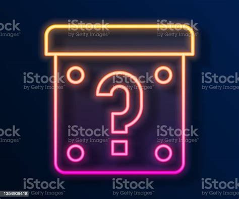 검은 배경에 고립 된 게임 아이콘에 대한 빛나는 네온 라인 미스터리 상자 또는 임의의 전리품 상자 물음표 알 수없는 놀라움 상자 벡터 개념에 대한 스톡 벡터 아트 및 기타