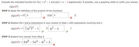 Solved Evaluate The Indicated Function For F X X2 1 And