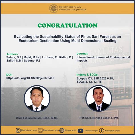 Publication Evaluating The Sustainability Status Of Pinus Sari Forest As An Ecotourism