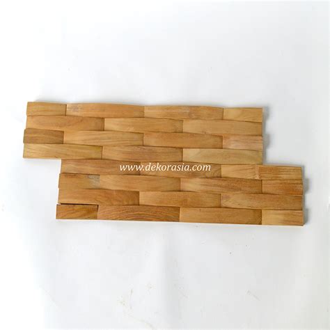 Wall Cladding Wave Teak Wood Wall Cladding For Decoration