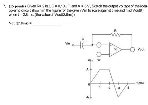 solved 15 points given r 2kΩ c 0 10μf and a 3 v sketch