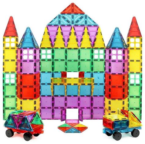 Click N Play Magnet Build Tiles Set Of 100 Magnetic Building Blocks