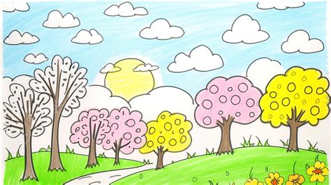 수풀과 꽃 그림 봄 그리는 봄 그림 스프링 파워포인트 그림 배경 일러스트 및 사진 무료 다운로드 Pngtree