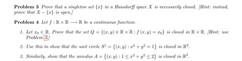 Solved Problem 3 Prove That A Singleton Set X In A