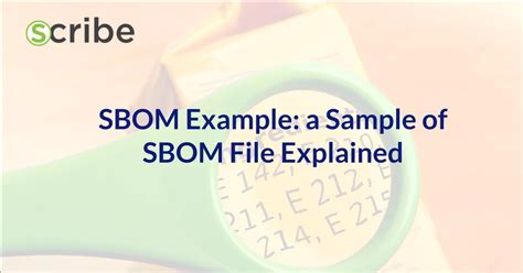 sbom example a sample of sbom file explained