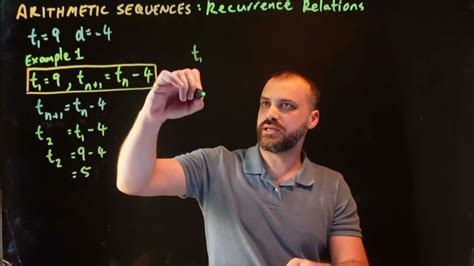 arithmetic sequences recurrence relations youtube