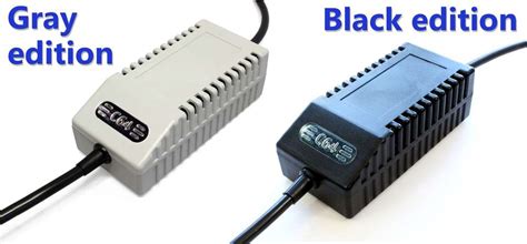 C64 FDD Dual PSU Modern Gray EU Replacement Commodore 64 FDD 1541 II Power Supply EU Plug