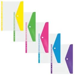 Treeline A4 Filing Carry Folder PVC 180 Micron Side Open Hot Pink Penfile Office Supplies