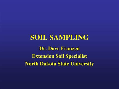 PPT SOIL SAMPLING PowerPoint Presentation Free Download ID 1776349