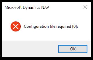 Error Configuration File Required Microsoft Dynamics NAV TharangaC