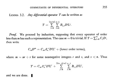 real analysis representation of ordinary differential operators in
