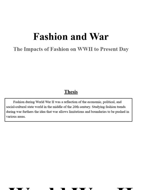 Fashion And War History Project Safiya Siddiqui Pdf