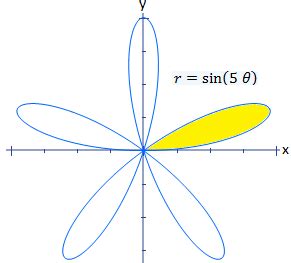 Find The Area Of One Petal Of This Polar Graph R Sin Theta Homework Study Com