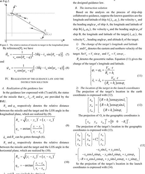 figure 2 from design and simulation of an optimal guidance law for ship