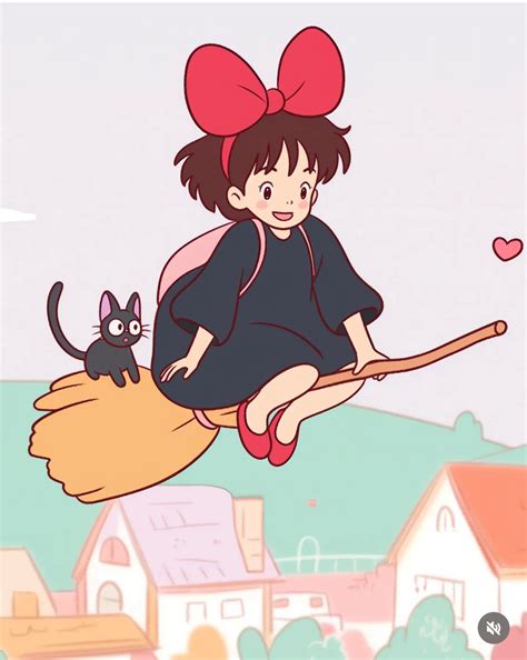 Kikis Delivery Service Images Kiki And Jiji Drawing Ghibli Posters