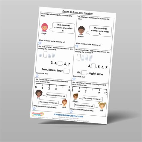 Year 1 Count On From Any Number Reasoning And Problem Solving Resource Classroom Secrets
